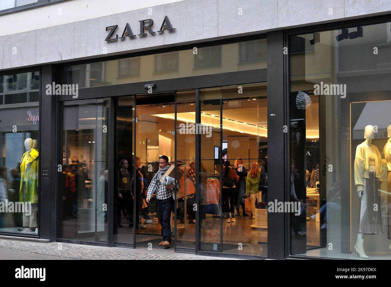 Copenhagen/Denmark/26 October 2022/Zara spainish retail store on ...