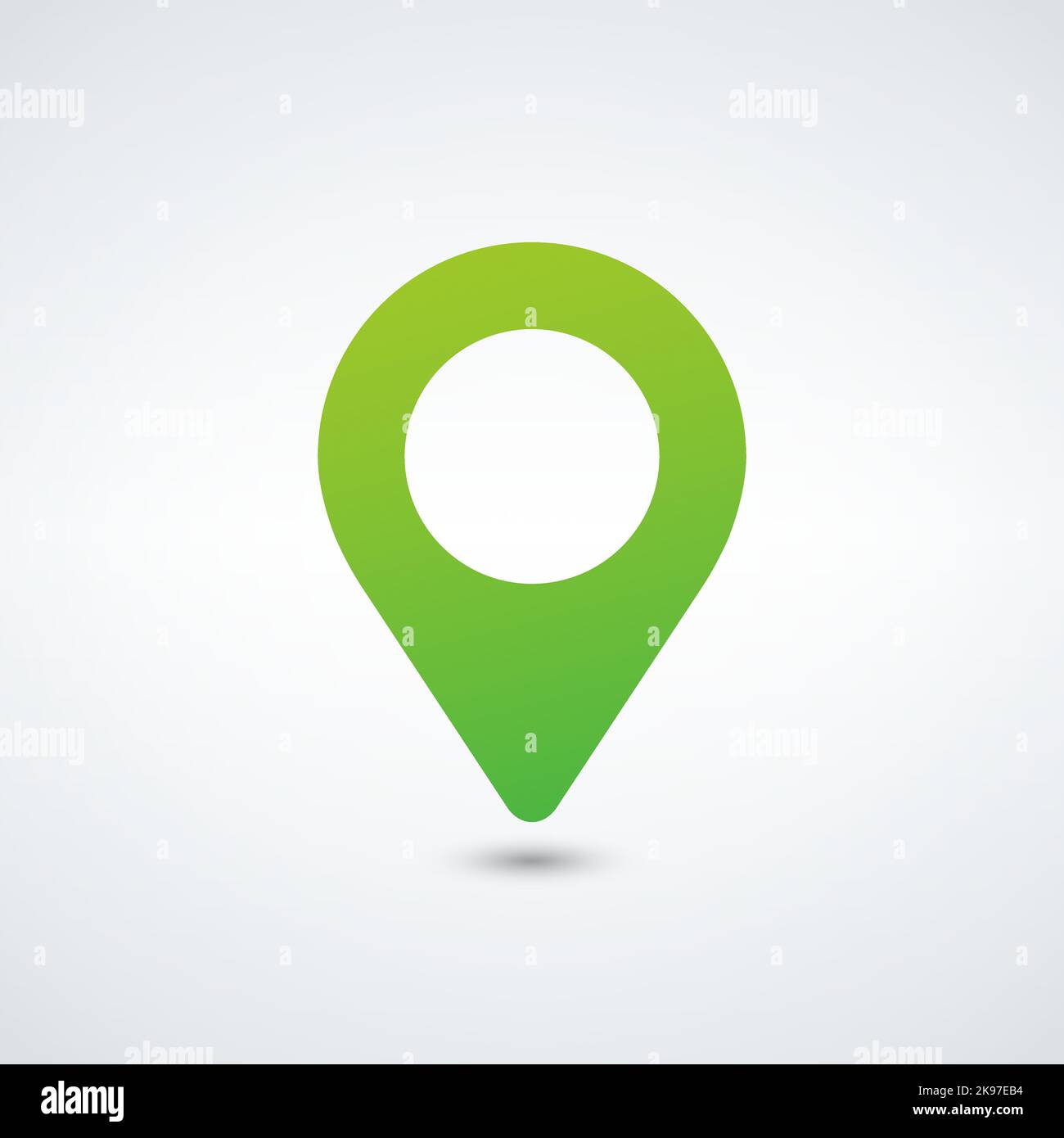 Green GPS navigator pin lication marker, travel road navigation. Stock ...