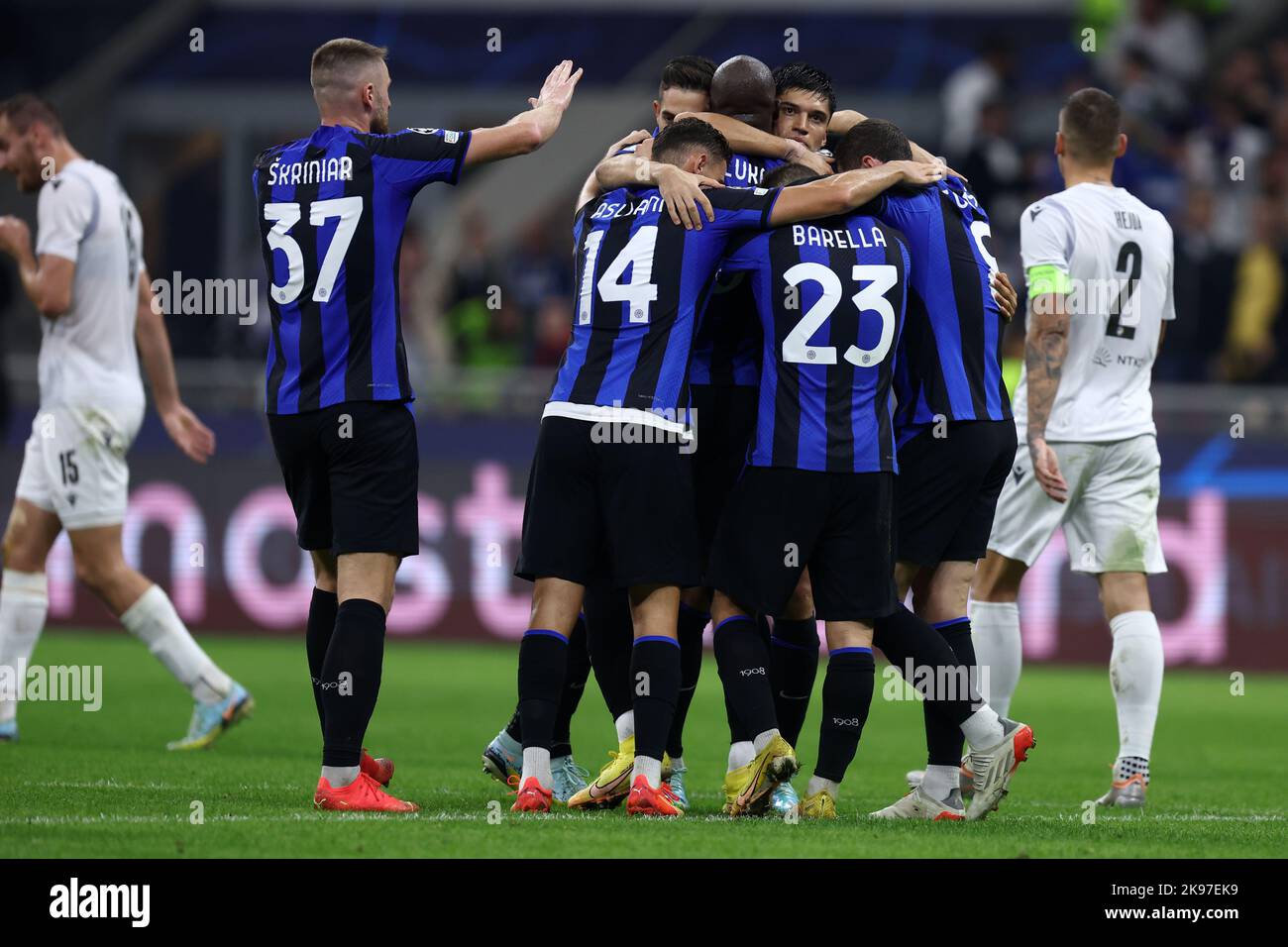 Milan Italy . 26/10/2022, Romelu Lukaku of Fc Internazionale the Uefa ...