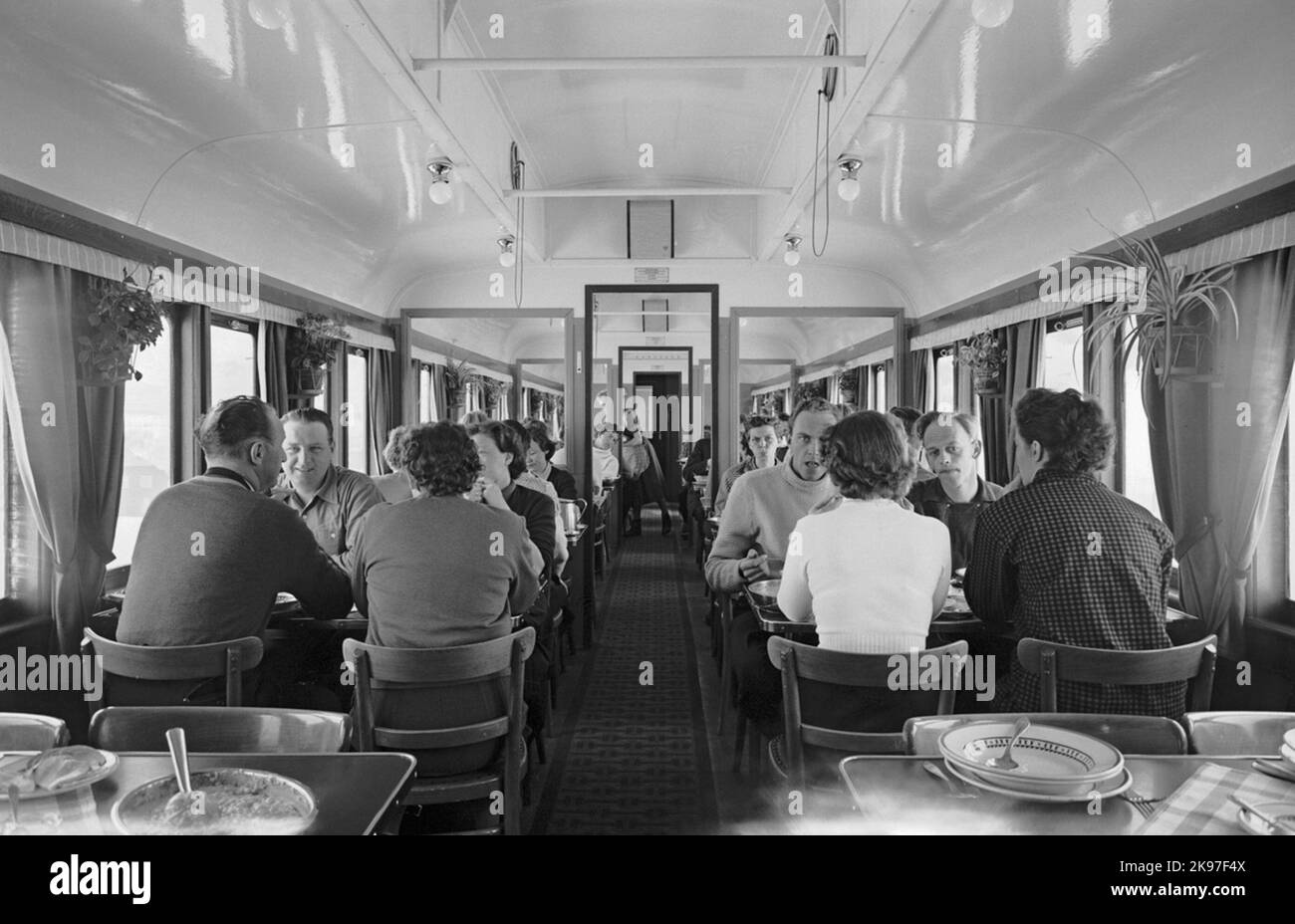 State Railways, SJ Train Home, Interior, Restaurant Car Stock Photo - Alamy