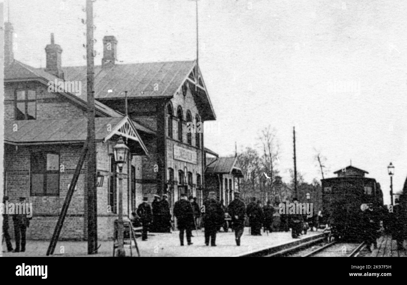 The station was opened in 1885. The station house and the railway year ...