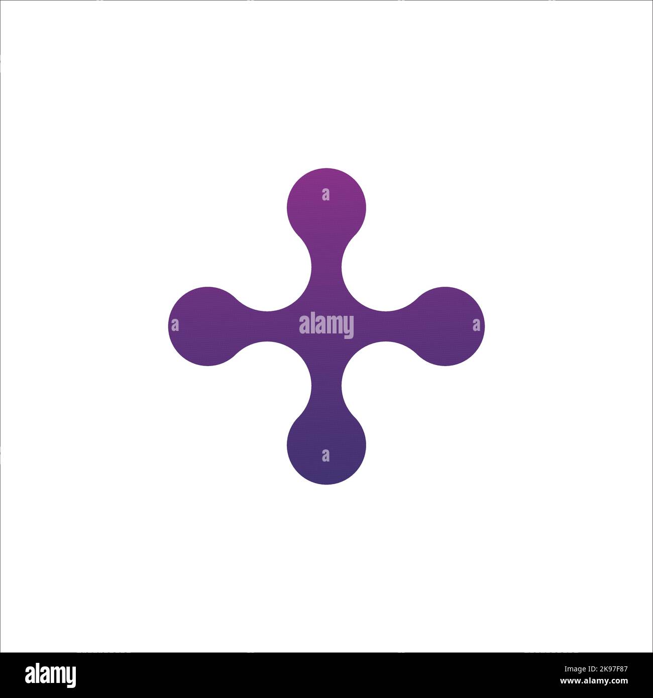 connected dots cross logo template. Stock vector illustration isolated ...