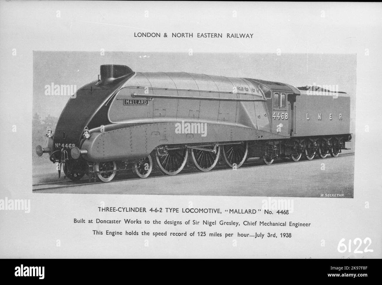 (The London & North Eastern Railway) LNER lok 4468 "Mallard Stock Photo ...
