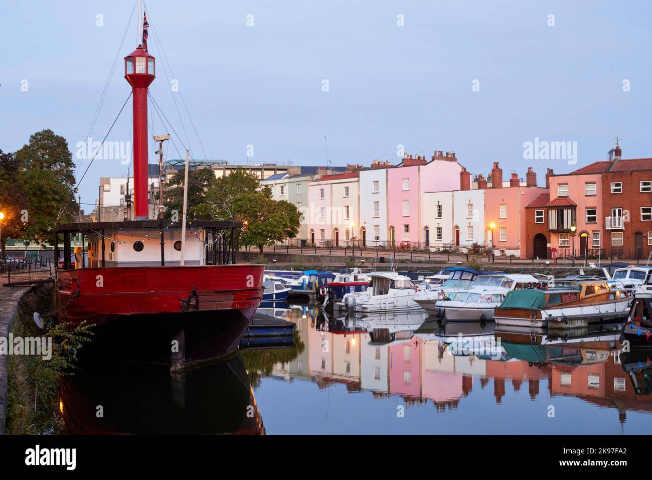Bristol city centre, Bathurst Basin marina from the RIVER AVON Stock ...