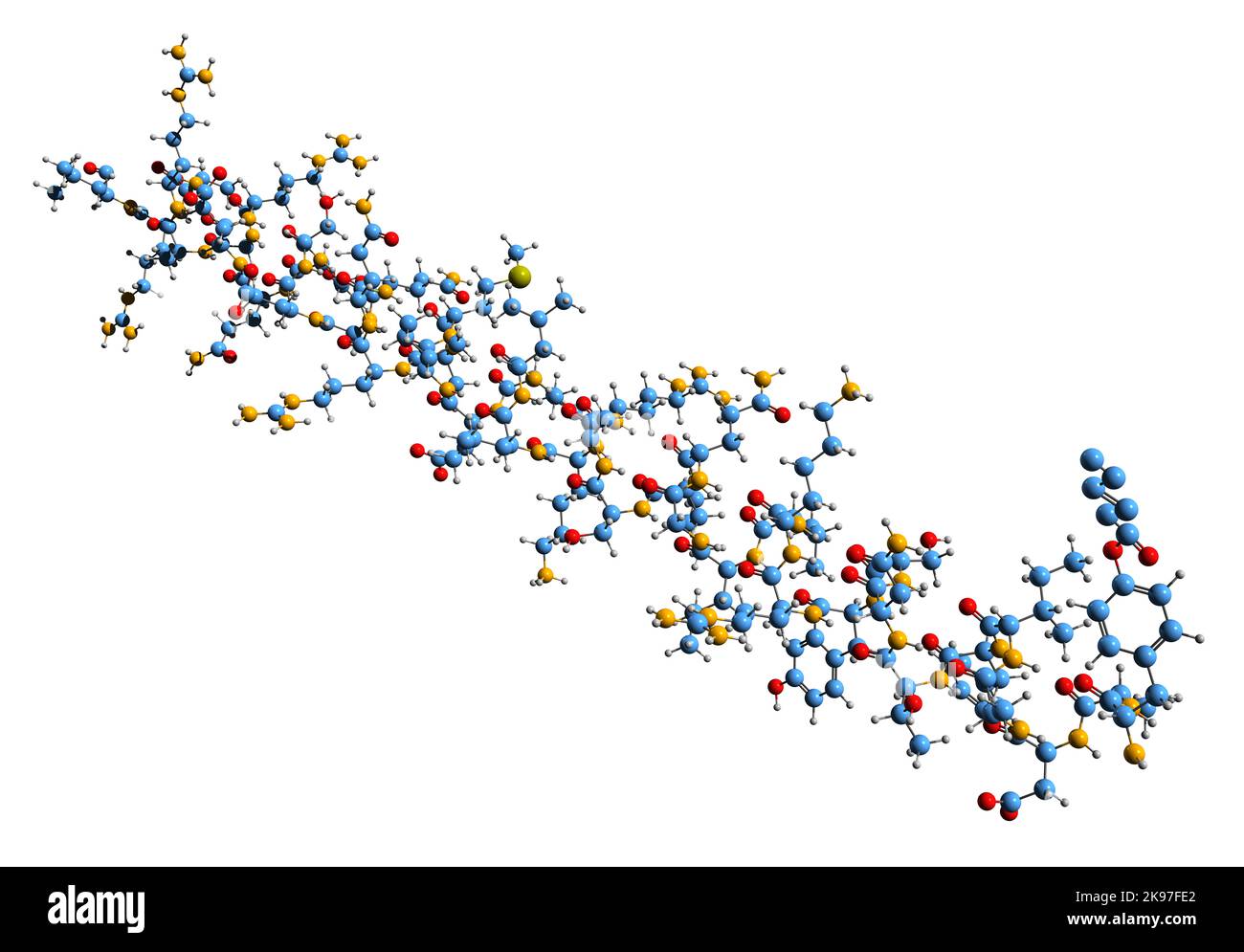 3D image of Tesamorelin skeletal formula - molecular chemical structure ...
