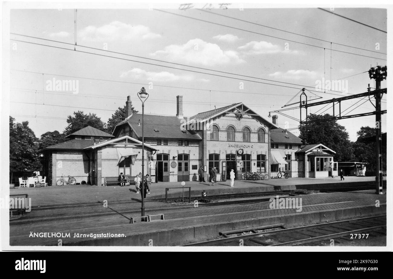 Angelholm Central Station Stock Photo - Alamy