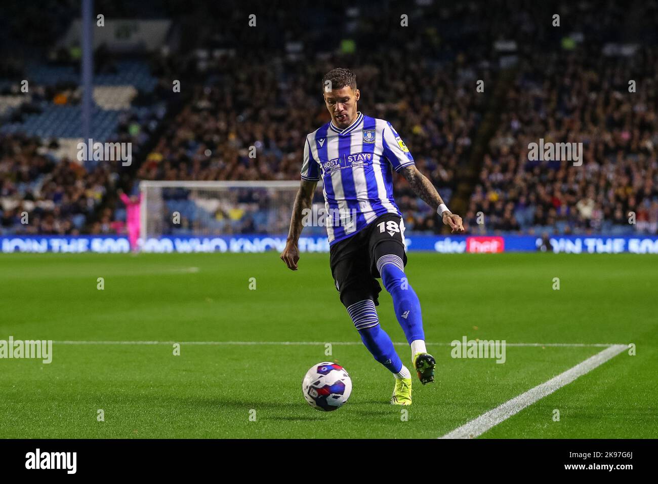 Marvin Johnson #18 of Sheffield Wednesday in action during the Sky Bet ...