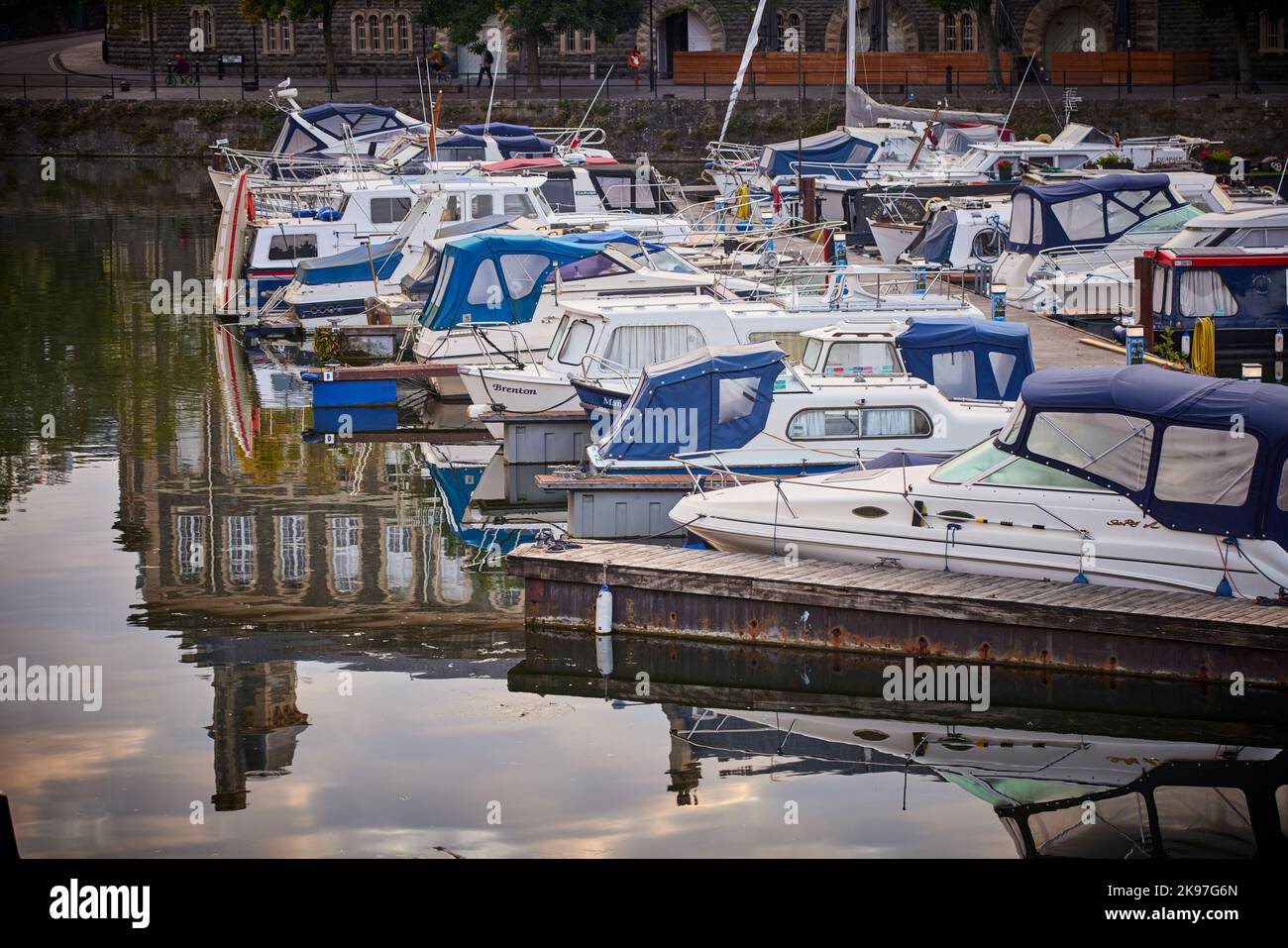 Bristol city centre, Bathurst Basin marina from the RIVER AVON Stock ...