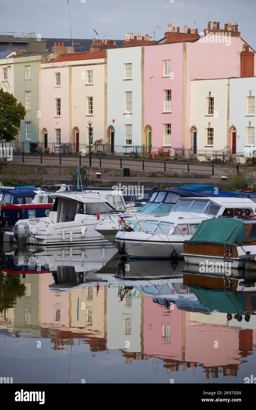 Bristol city centre, Bathurst Basin marina from the RIVER AVON Stock ...