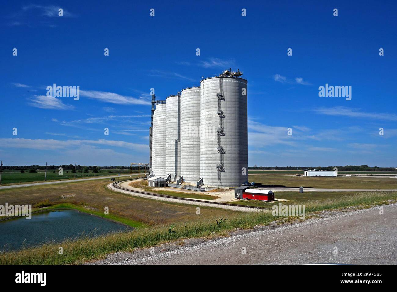 CANTON, KANSAS - SEPTEMBER 19, 2022 The Producer AG grain co-op ...