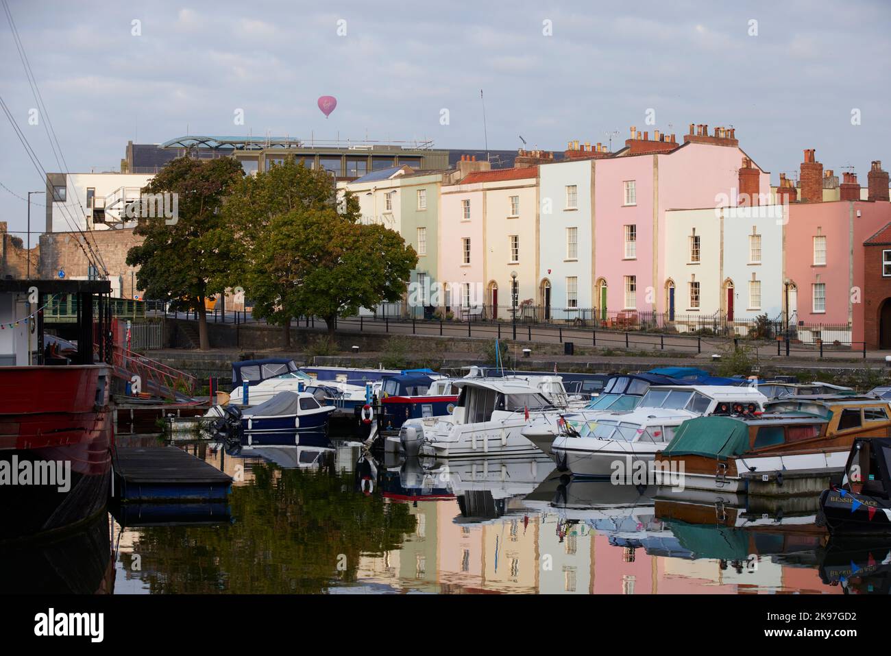 Bristol city centre, Bathurst Basin marina from the RIVER AVON Stock ...