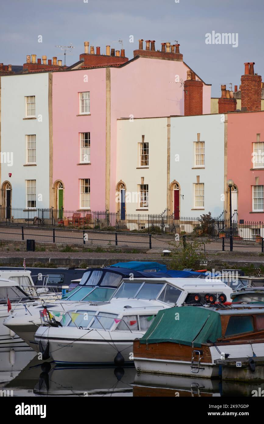 Bristol city centre, Bathurst Basin marina from the RIVER AVON Stock ...