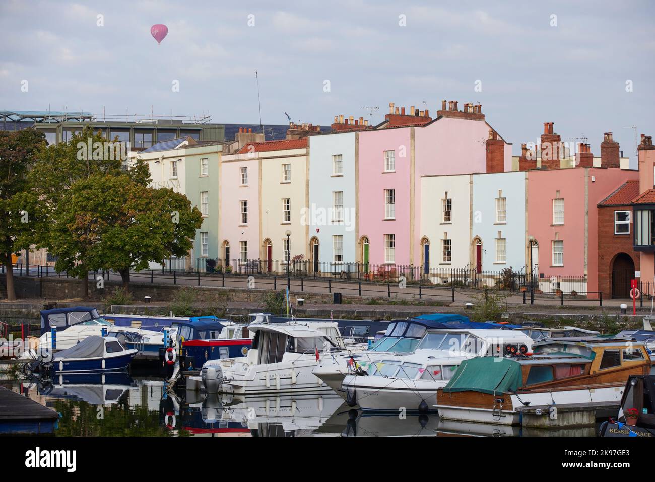 Bristol city centre, Bathurst Basin marina from the RIVER AVON Stock ...