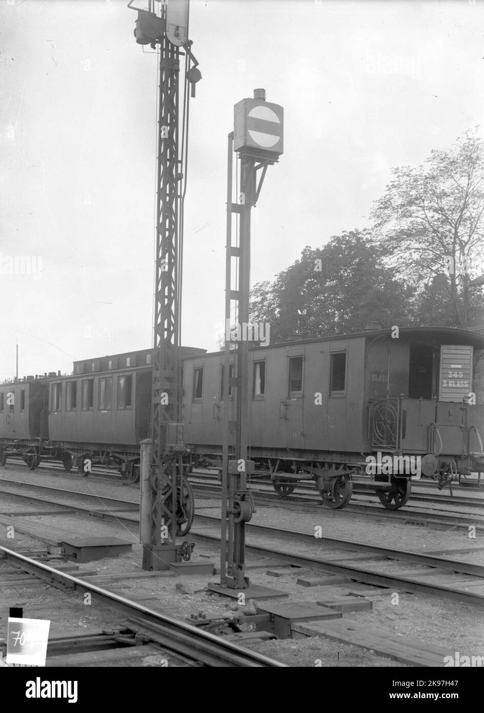 Tracking signal. State Railways, SJ C 349 Stock Photo - Alamy