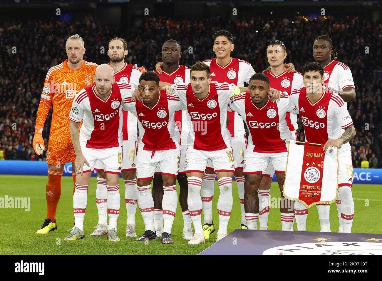 AMSTERDAM, 26-10-2022, JohanCruyff Arena . Season 2022-2023. Champions League game between Ajax ...