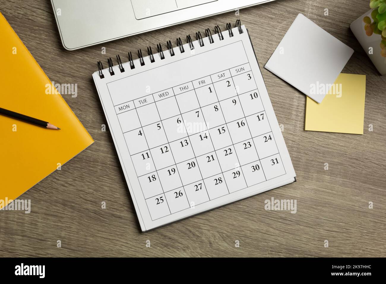 Calendar with days for planning and schedules Stock Photo - Alamy