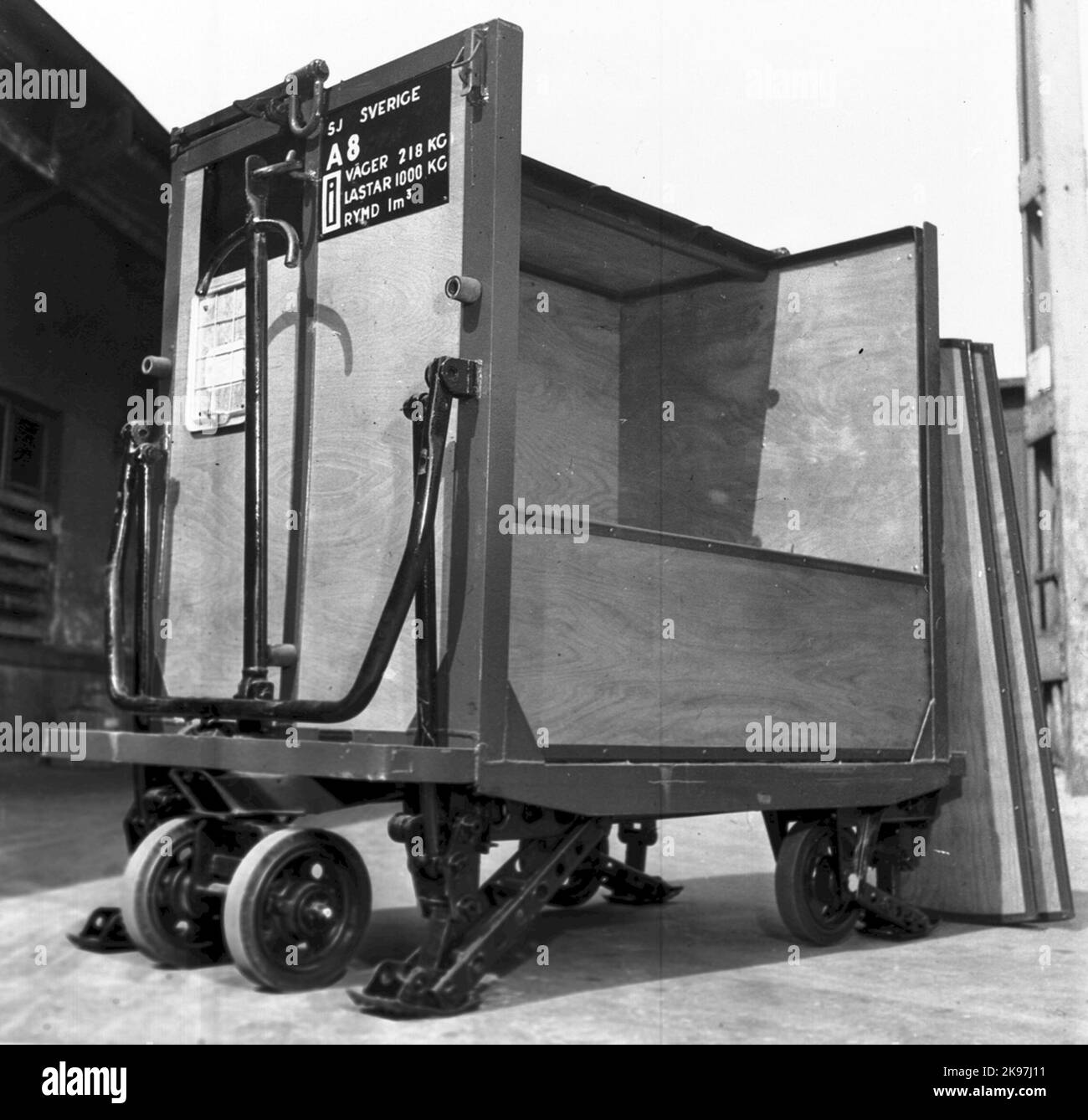 Transportable freight container SJ Type A8 for goods Stock Photo - Alamy