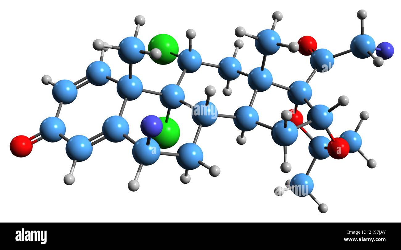 3D image of Tralonide skeletal formula - molecular chemical structure ...