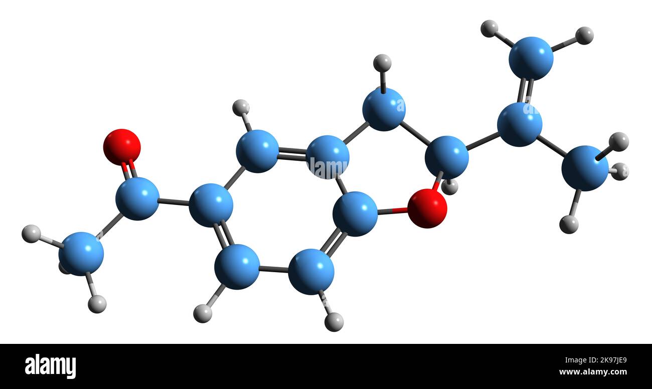 3D image of Tremetone skeletal formula - molecular chemical structure ...