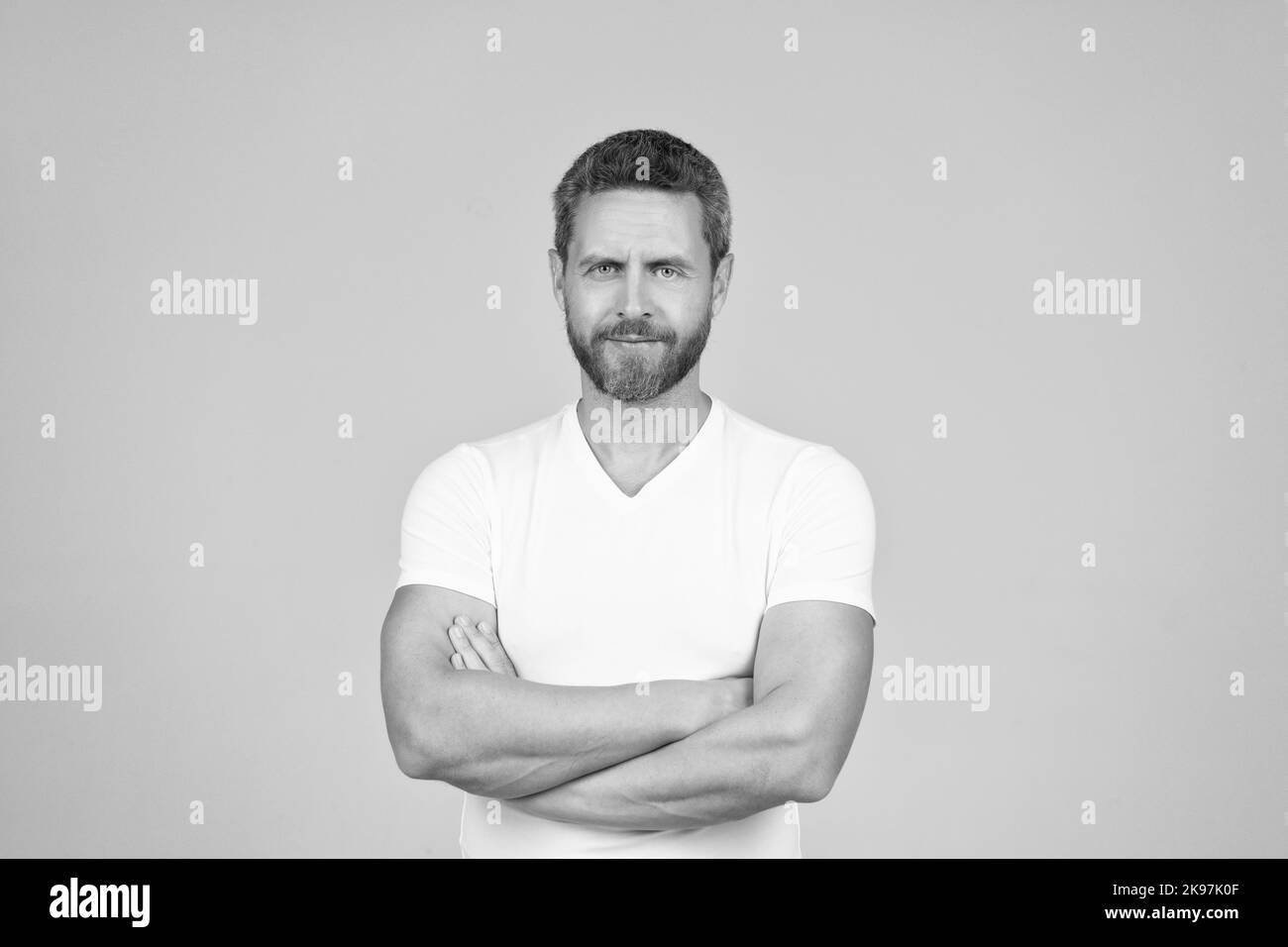 Man self confident handsome Black and White Stock Photos & Images - Alamy