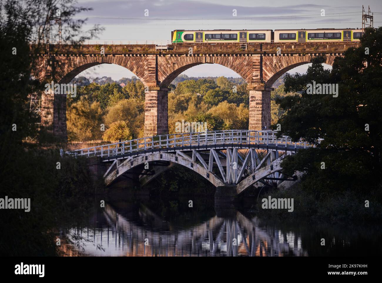 Grade II* listed Dutton Viaduct West Coast Main Line River Weaver and ...