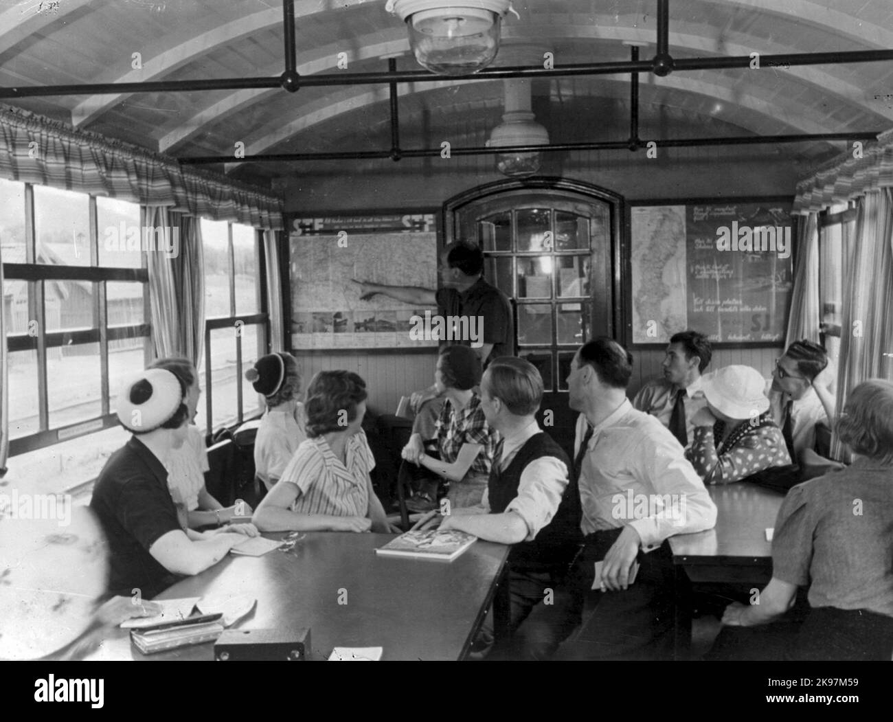 State Railways, SJ Train Home. In the companion trolley Stock Photo - Alamy