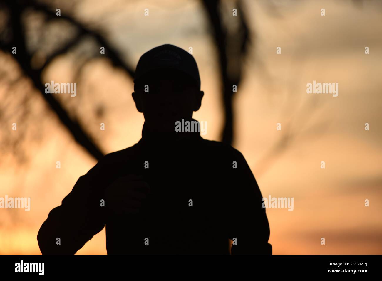 Silhouette of person behind hi-res stock photography and images - Alamy