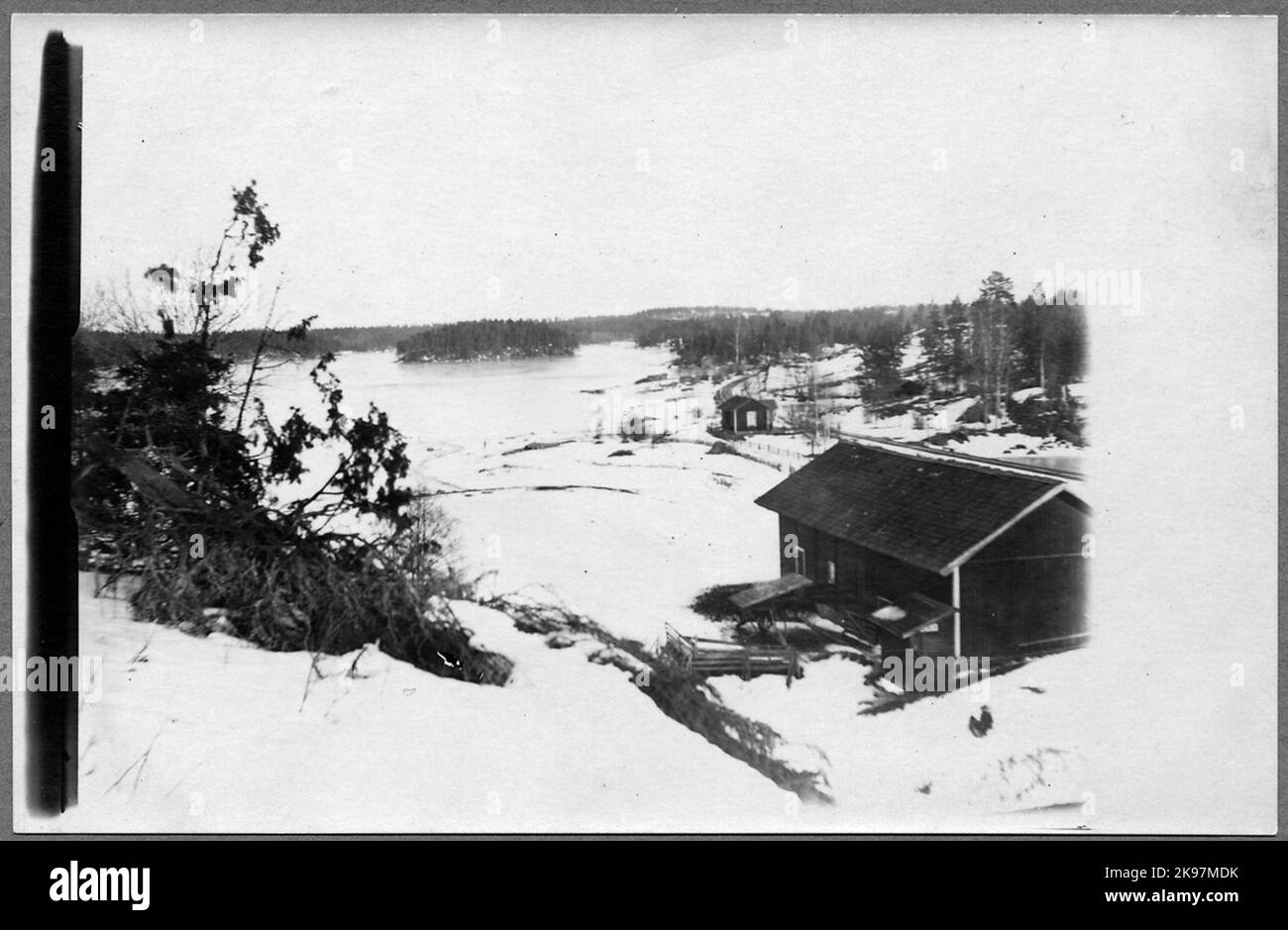 The line between Ankarsrum and Totebo, north of Fagersand with Långsjön ...