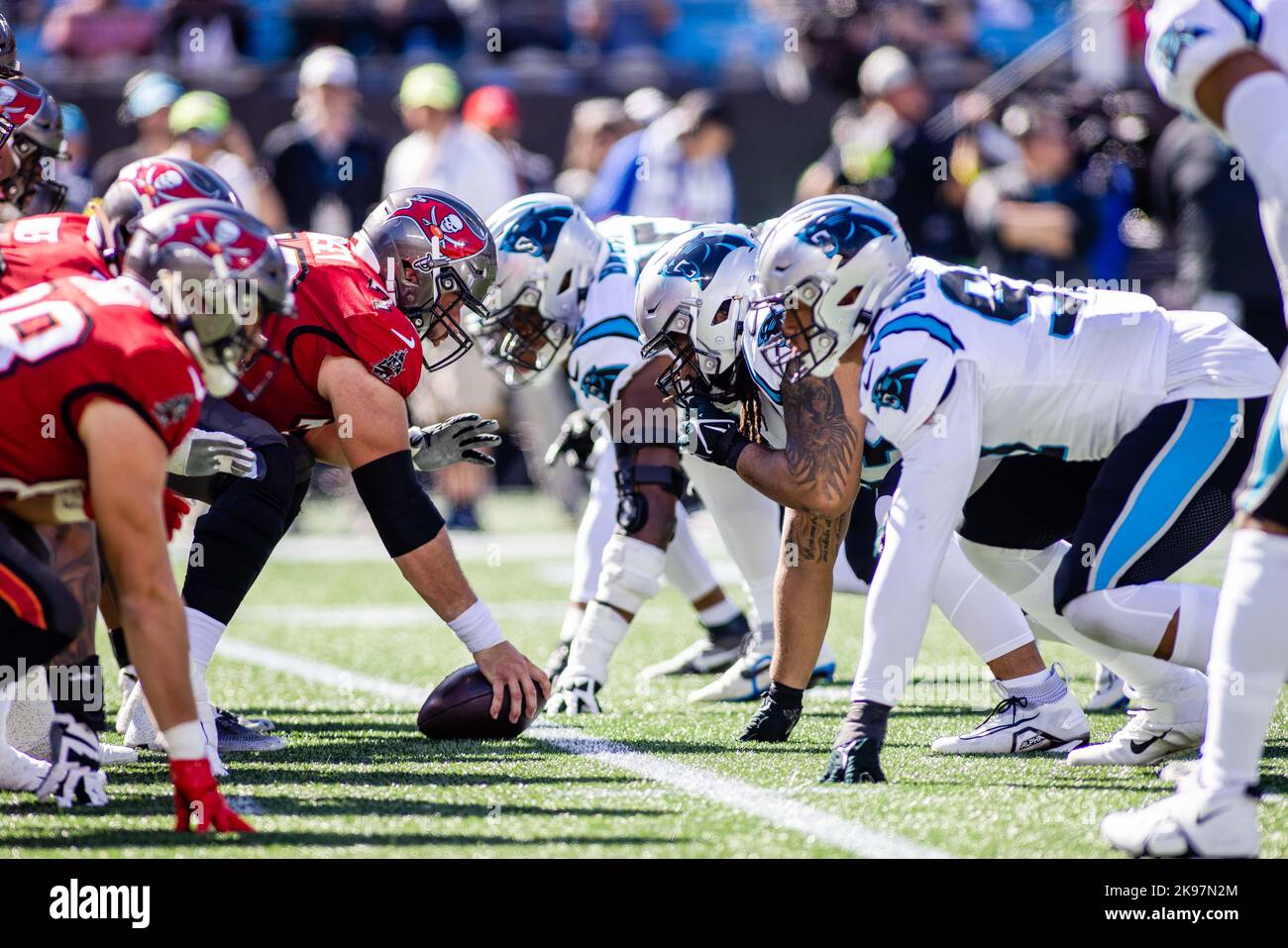 Charlotte, NC, USA. 23rd Oct, 2022. Tampa Bay Buccaneers offensive ...