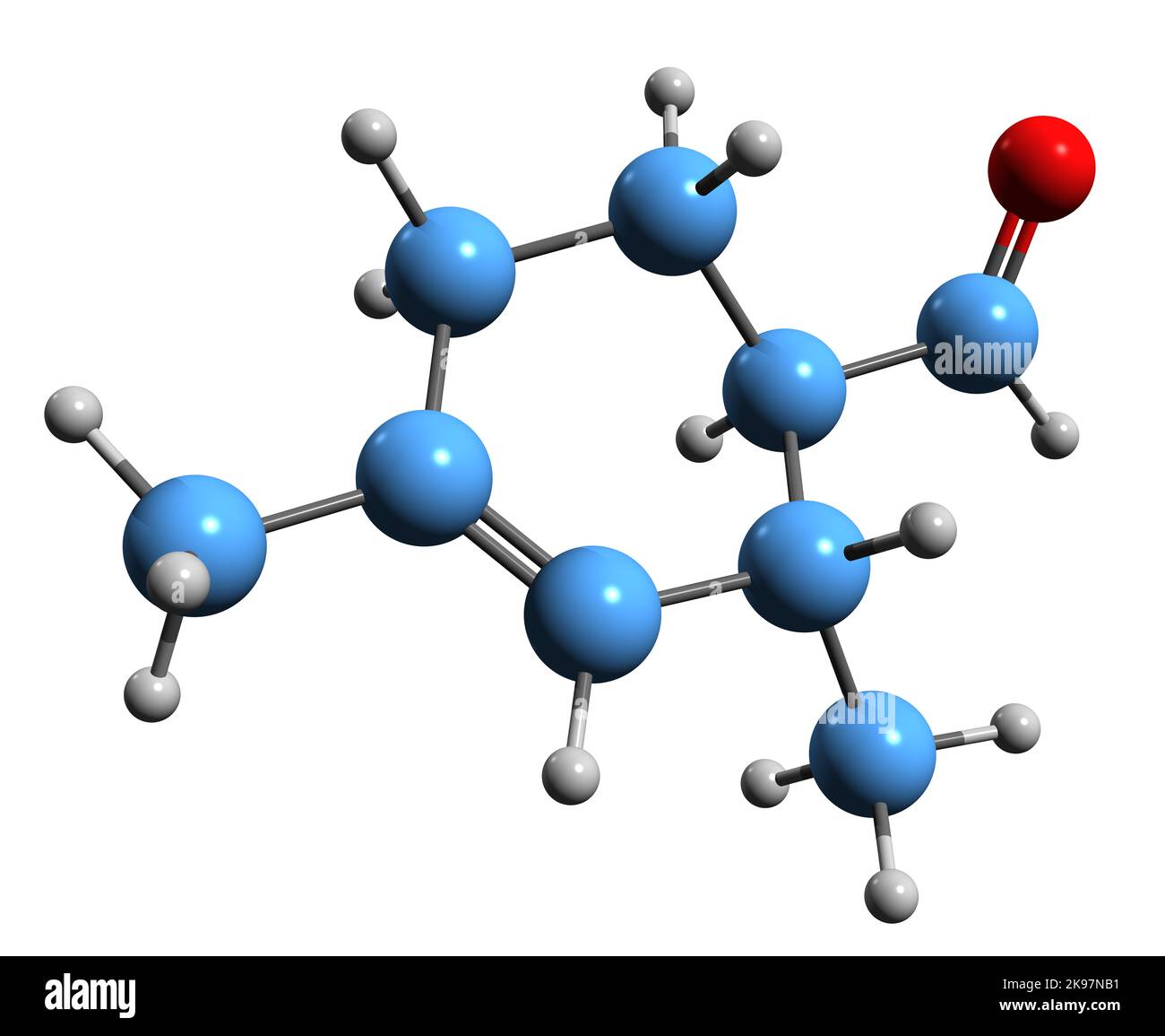 3D image of triplal skeletal formula - molecular chemical structure of ...