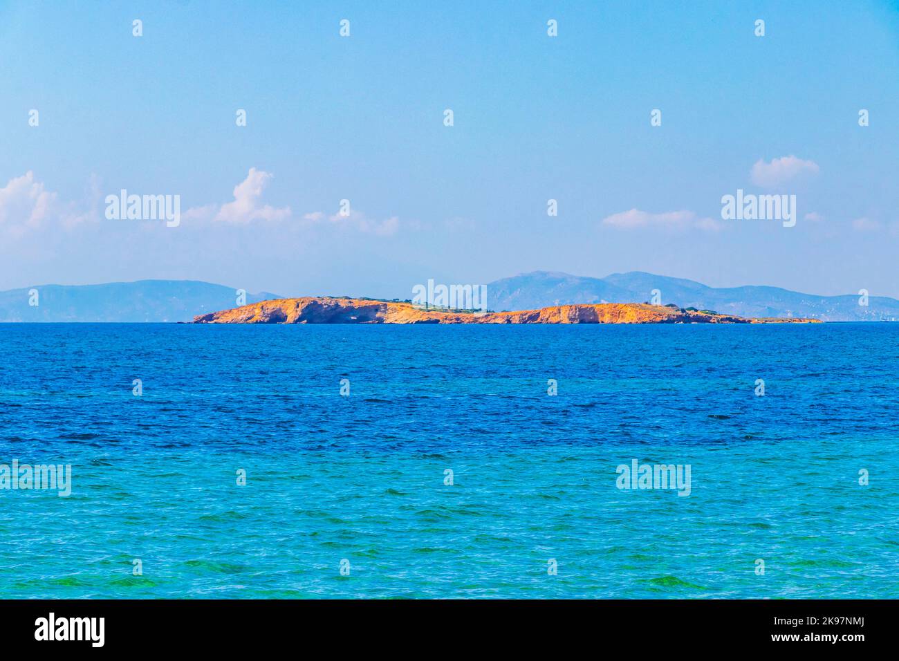 Beautiful Kavouri beach and bay with turquoise blue water and nature in ...