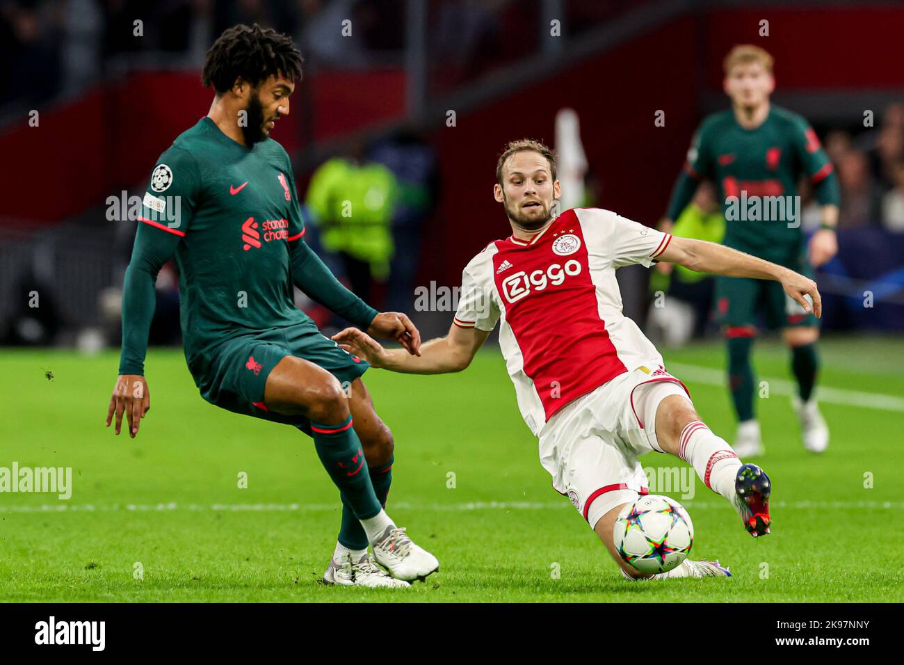 AMSTERDAM, NETHERLANDS - OCTOBER 26: Joe Gomez of Liverpool FC, Daley ...