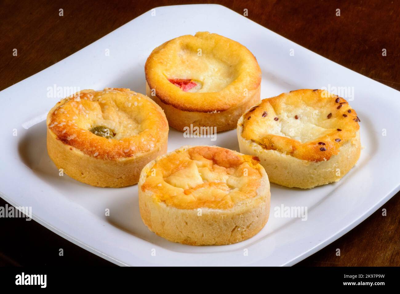 Assorted quiches on plate hi-res stock photography and images - Alamy