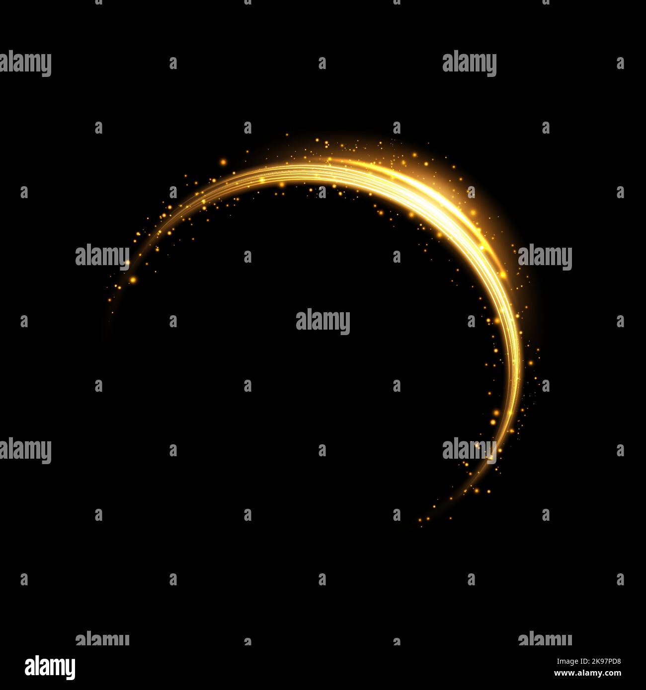 Abstract beautiful light background. Magic sparks on a dark background ...