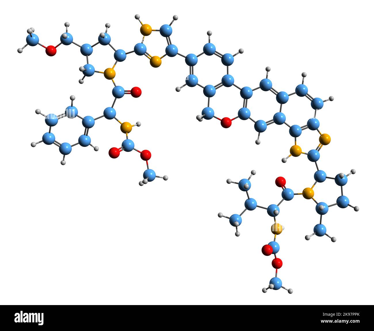 3D image of Velpatasvir skeletal formula - molecular chemical structure ...