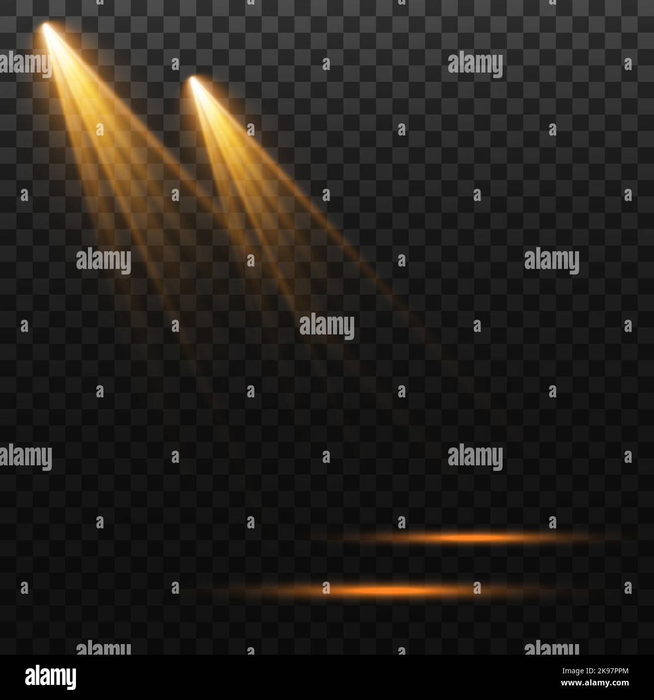 Set of vector spotlights. various forms of light. Stage spotlights ...