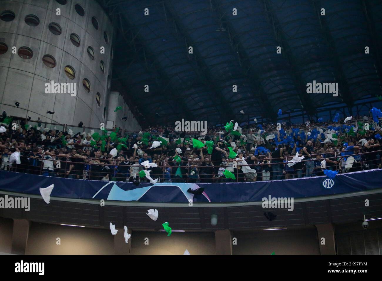 Inter fans during the UEFA Champions League Group C, football match ...