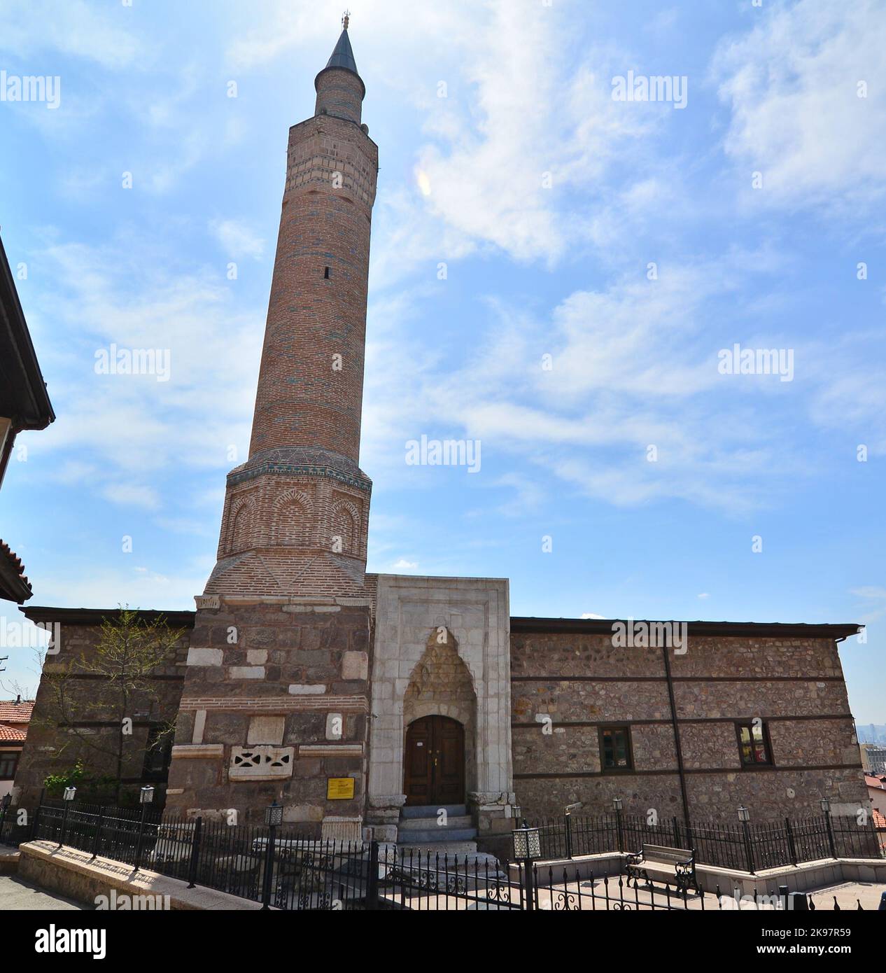 Arslanhane Mosque in Ankara, Turkey, and the tomb next to it are 13th ...