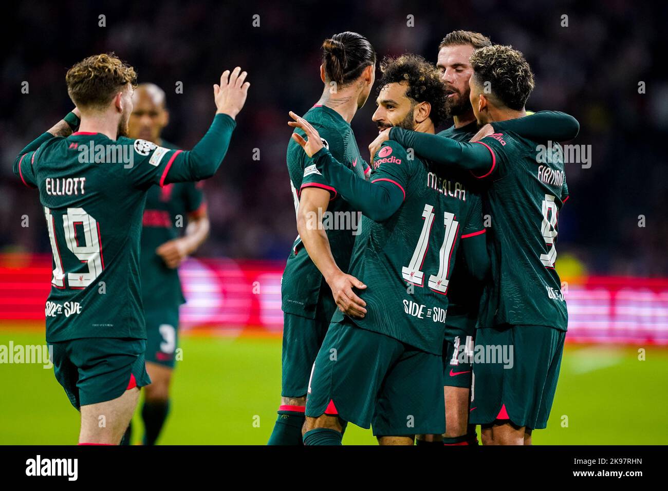 AMSTERDAM, NETHERLANDS - OCTOBER 26: Mohamed Salah of Liverpool FC ...