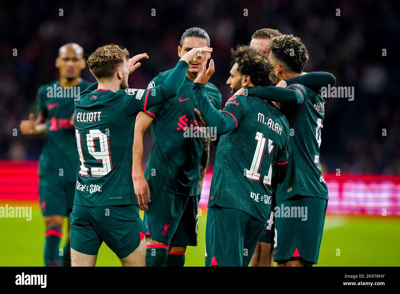 AMSTERDAM, NETHERLANDS - OCTOBER 26: Mohamed Salah of Liverpool FC ...