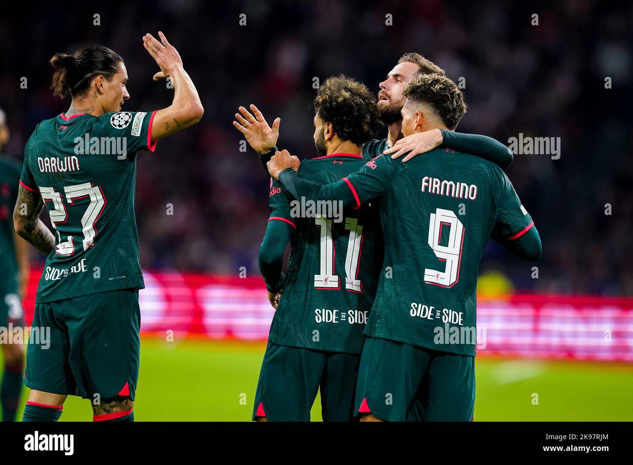 AMSTERDAM, NETHERLANDS - OCTOBER 26: Mohamed Salah of Liverpool FC ...