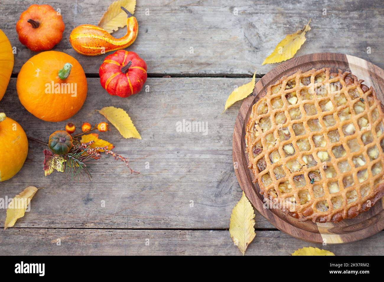 Pumpkin pie. A traditional American homemade pumpkin pie for ...