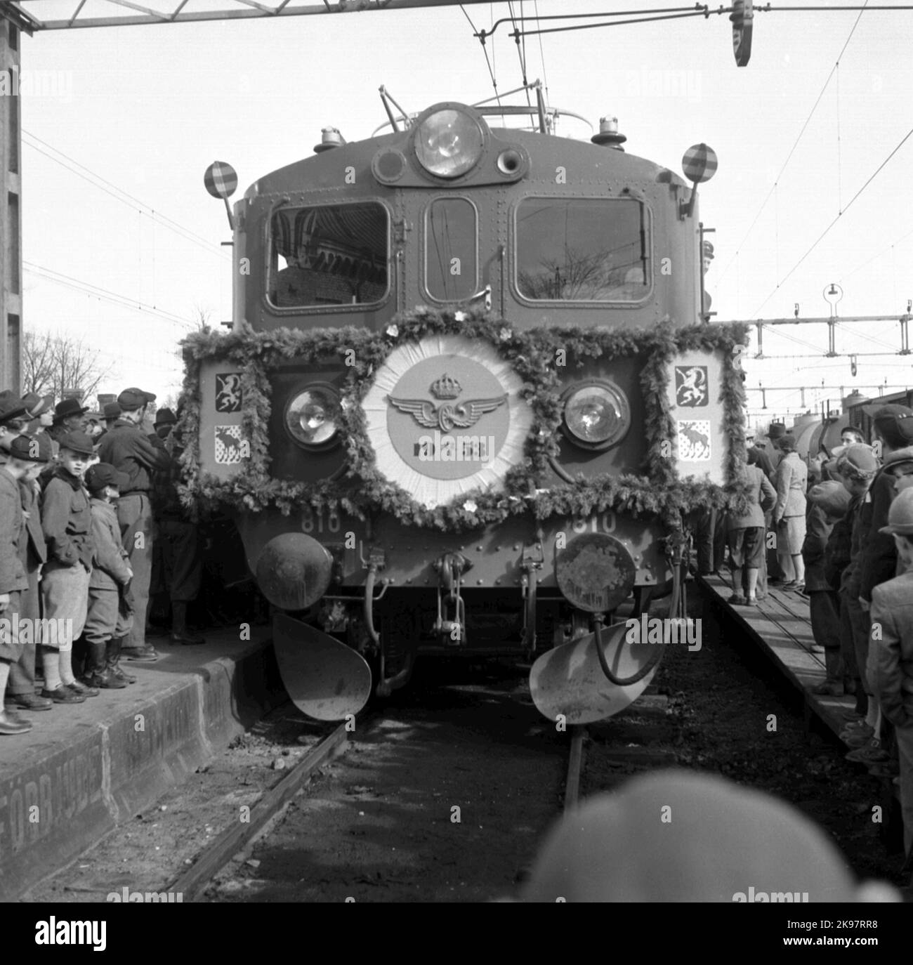 The State Railways, SJ da 810. First Electric Train Gävle-Söderhamn ...