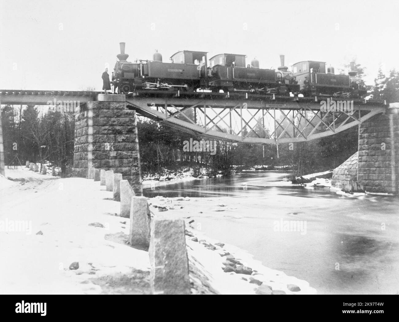 Load tests of the bridge over Ätran Stock Photo - Alamy