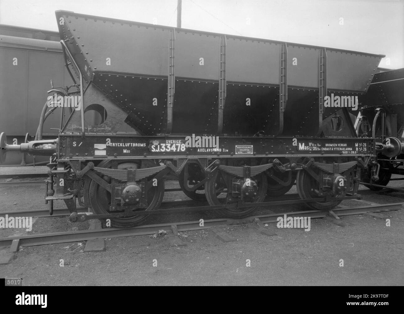 State Railways, SJ MAS 33478. Manufactured at Nohab, Nydqvist and Holm ...