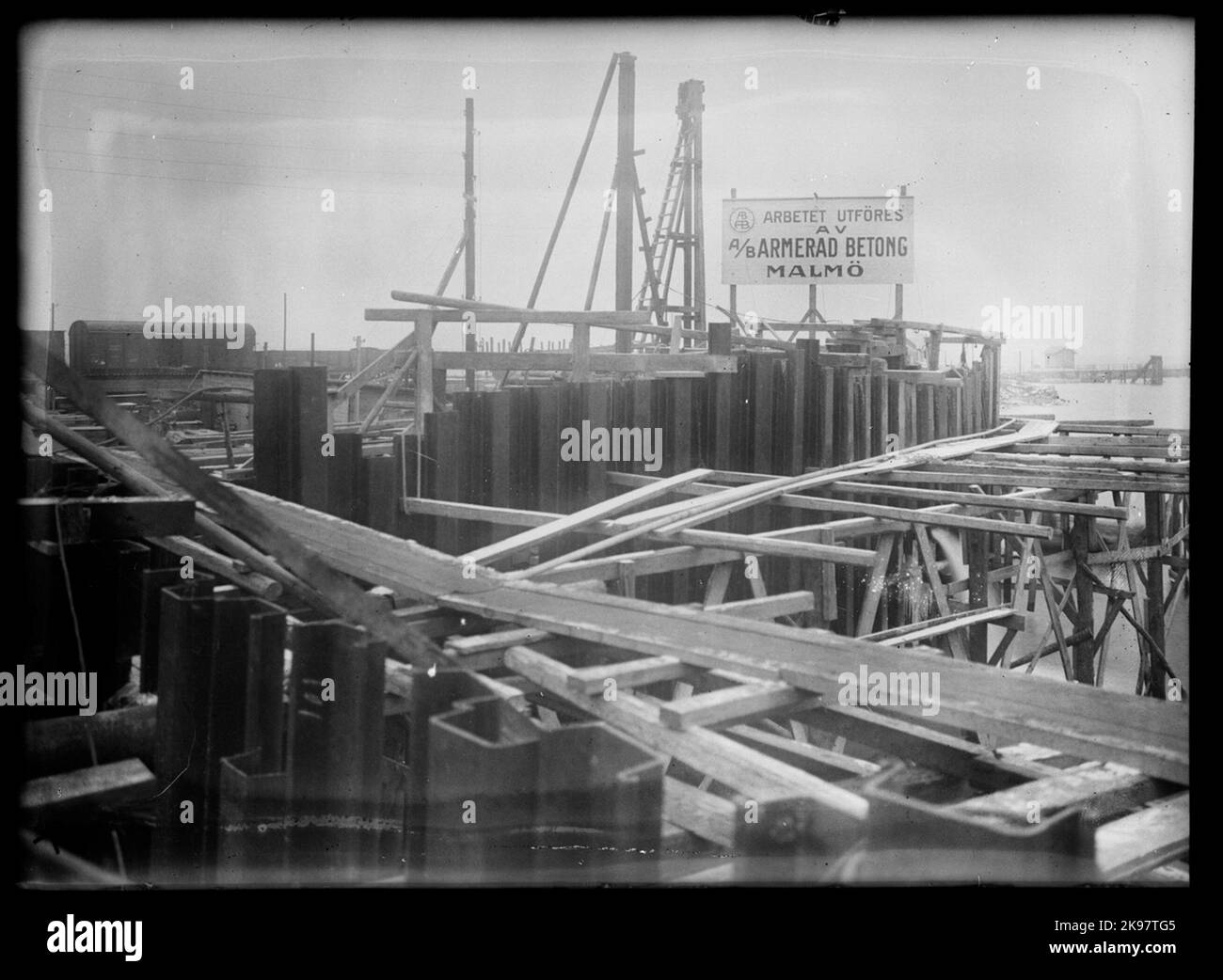 Construction of ferry location, probably at Malmö F Stock Photo - Alamy