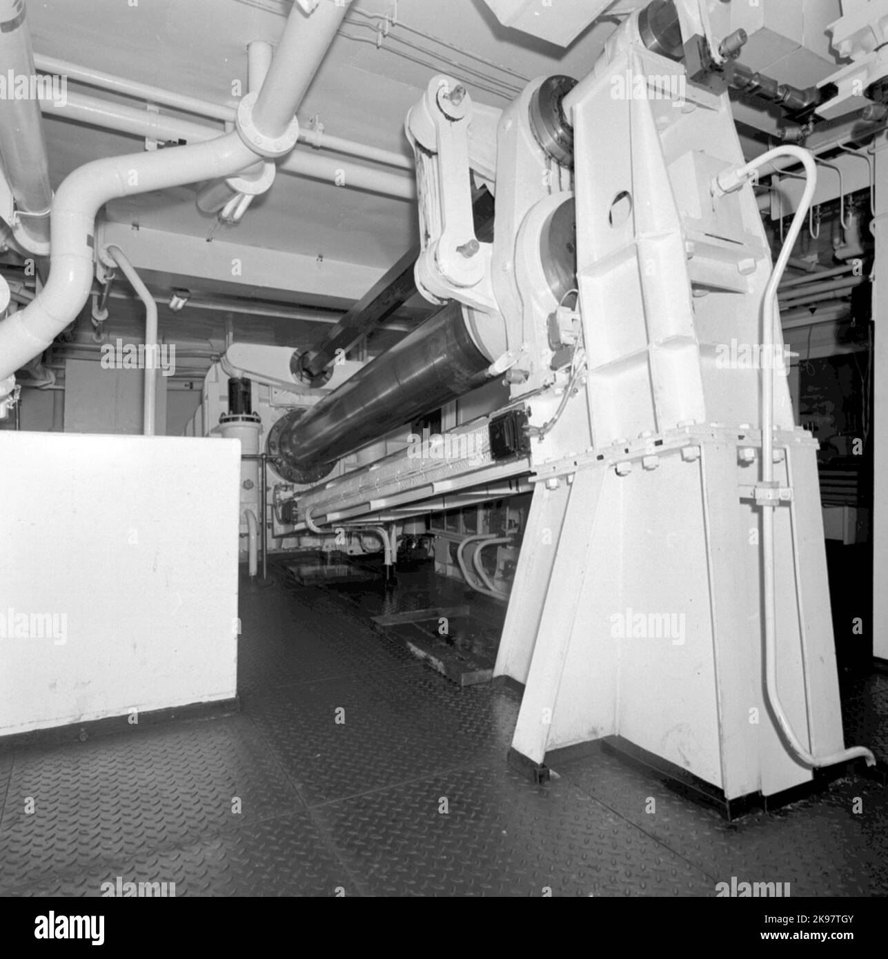 M/S Trelleborg. The engine room facilities Stock Photo - Alamy