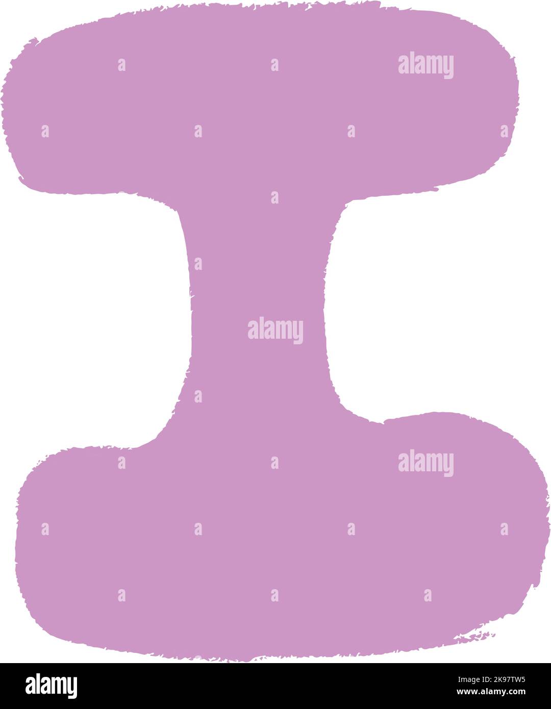 Alphabet I letter Hand Drawn illustration element for kids kindergarten ...