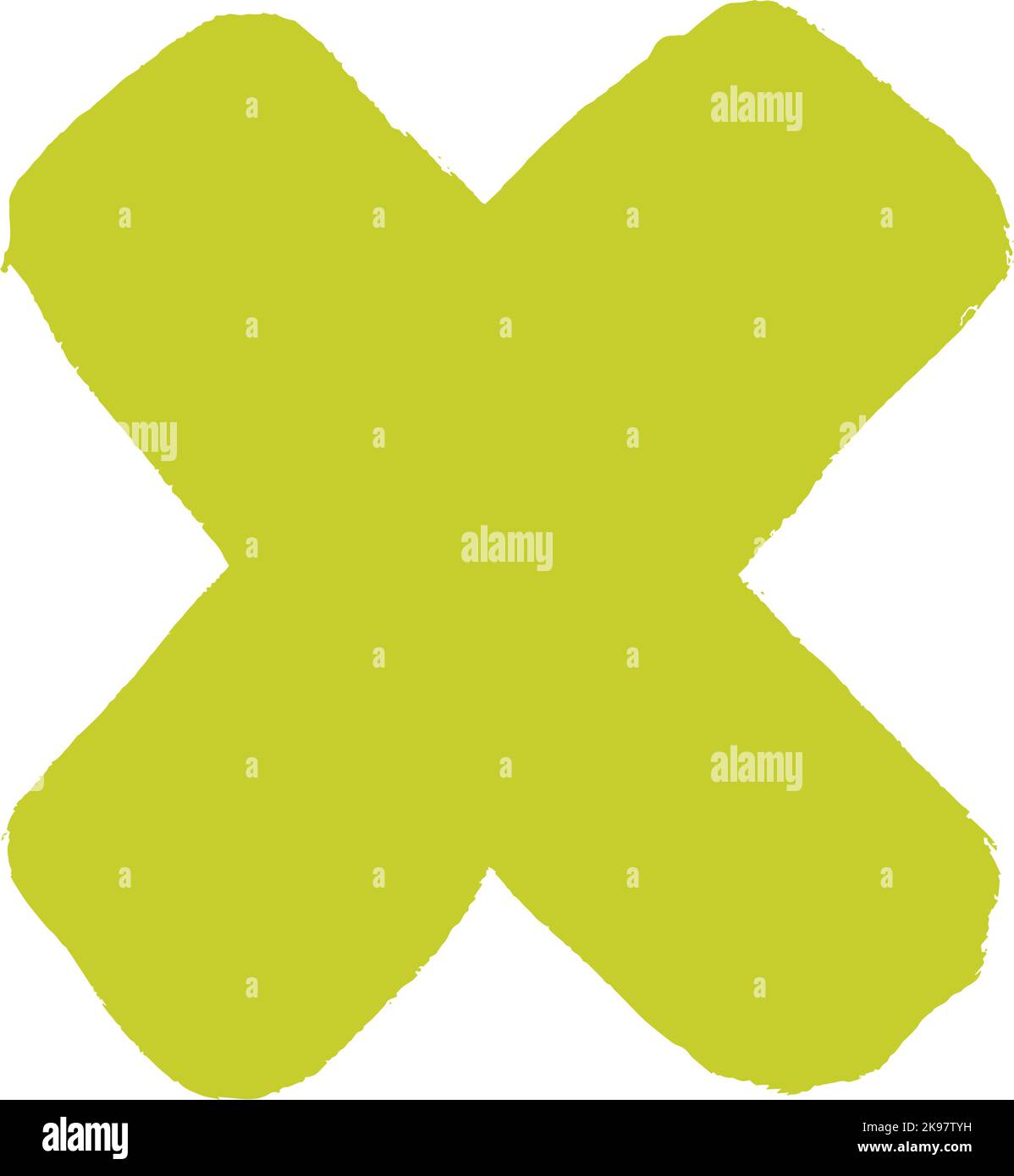 Alphabet X letter Hand Drawn illustration element for kids kindergarten ...