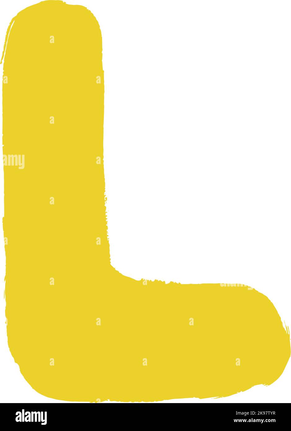 Alphabet L letter Hand Drawn illustration element for kids kindergarten ...